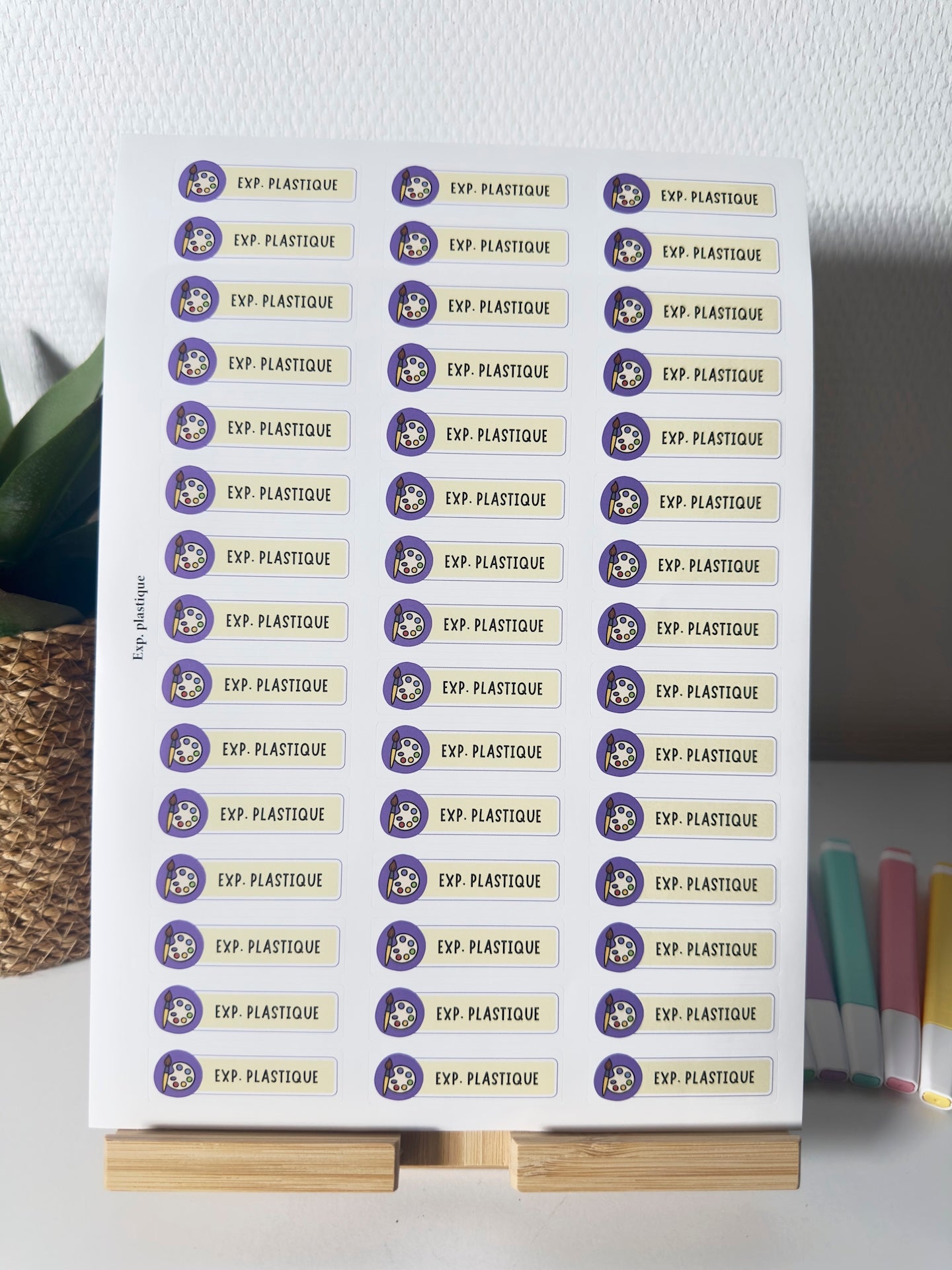 Planche de Stickers maternelle – EXPRESSION PLASTIQUE (45 stickers ...