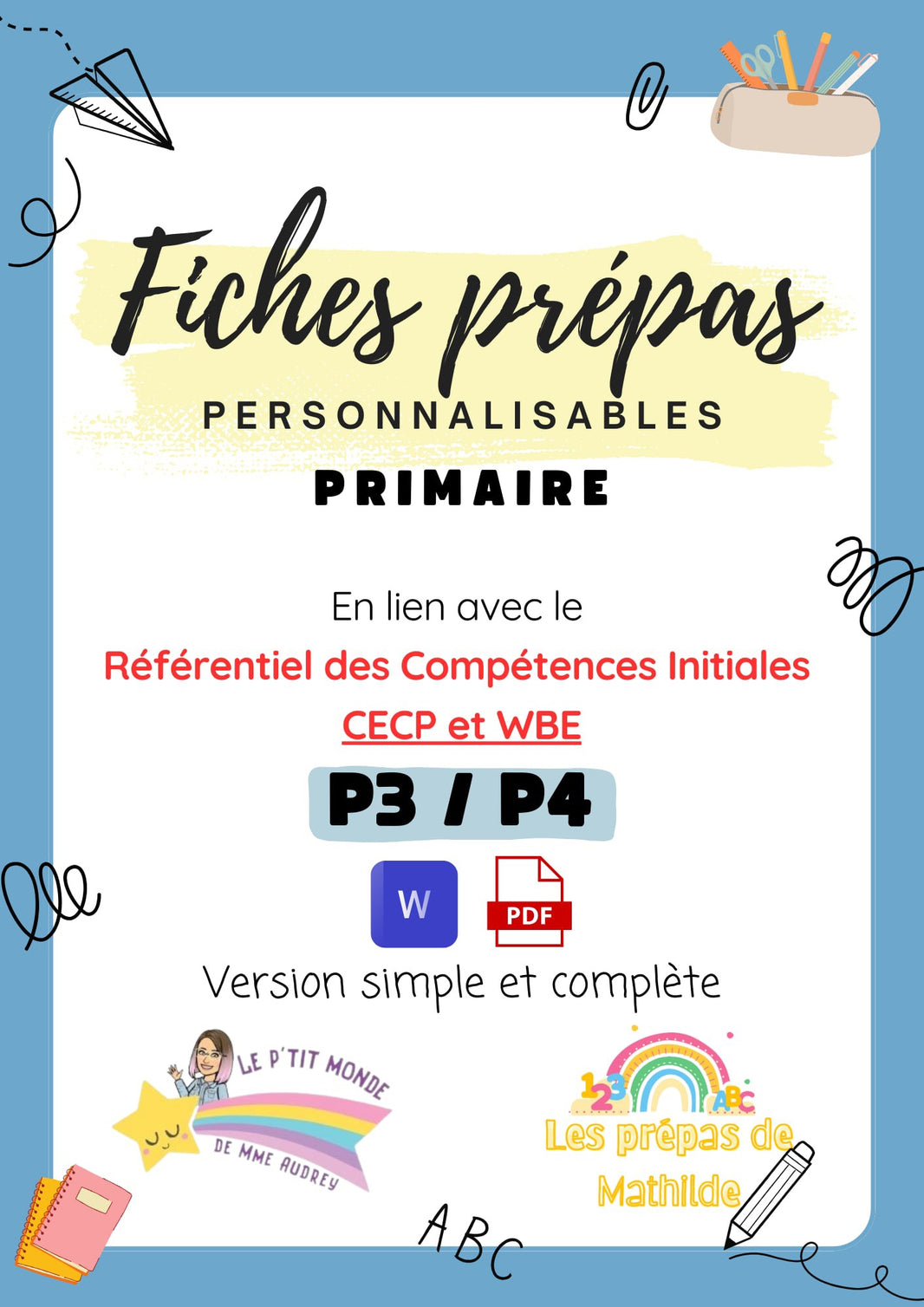 Préparations Maternelle | Outils Pédagogiques | Référentiel Belgique – Lesprepasdemathilde